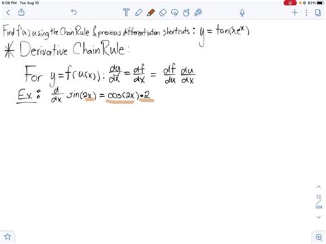 SOLVED Use The Chain Rule Combined With Other Differentiation Rules To Find The Derivative Of