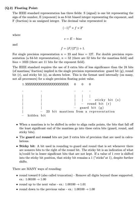 Solved Q2 ﻿floating Pointthe Ieee Standard
