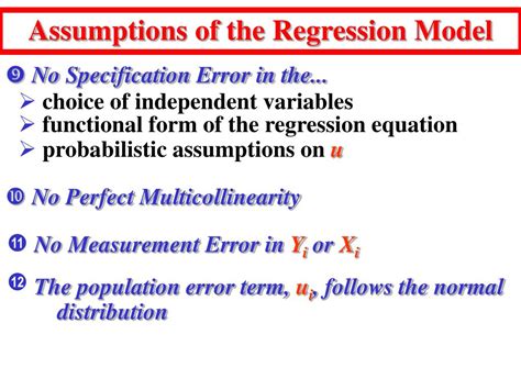 Ppt Estimation In The Two Variable Regression Model Continued