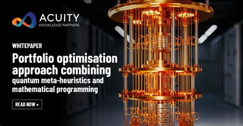 Acuity Knowledge Partners On Linkedin Portfolio Optimisation Approach
