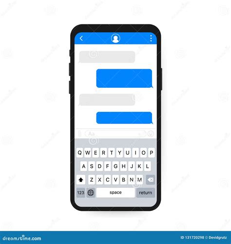 Chat Interface Application With Dialogue Window Clean Mobile Ui Design Concept Sms Messenger