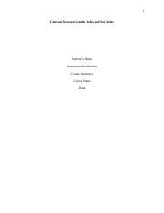 Contrast Between Gender Roles And Sex Roles Docx Contrast Between