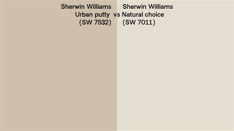 Sherwin Williams Urban Putty Vs Natural Choice Side By Side Comparison