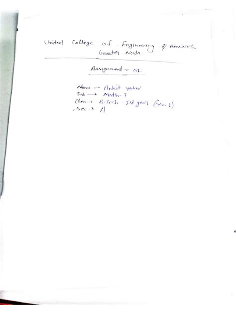 Assignment Math Pdf