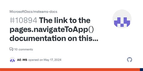 The Link To The Pagesnavigatetoapp Documentation On This Page Is