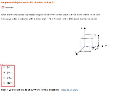 Solved Supplemental Question Cubic Direction Indices 01