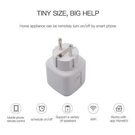 홈 키트와 호환되는 Wifi 스마트 플러그 Eu 소켓 콘센트 스위치 전화 앱 알렉사구글 어시스턴트 타이머 Dohome 빌딩 자동화 시스템