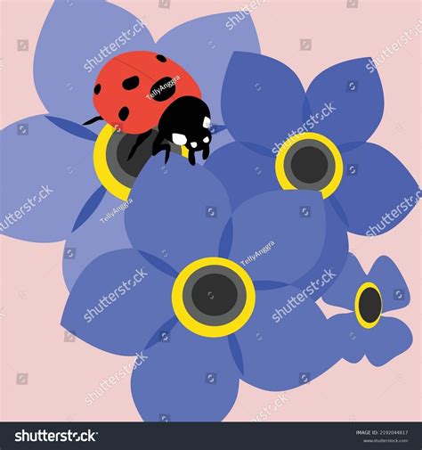 Insect Vector Lady Bug Pattern Background Stock Vector Royalty Free