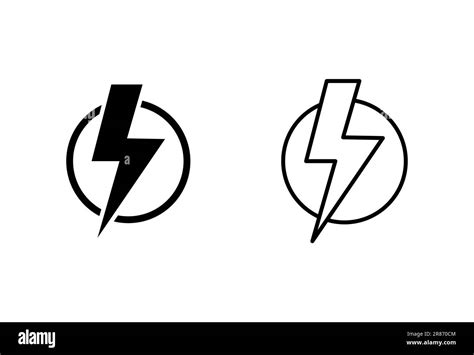 Power Icon Set Power Switch Icon Electric Power Stock Vector Image