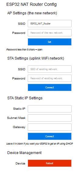 esp32 nat router telegraph