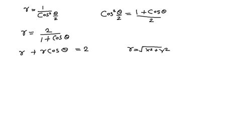 solved convert to a rectangular equation r sec 2 θ 2
