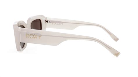 Roxy Womens Glasses Roxy Sunglasses 03 Cream Square Plastic Acetate