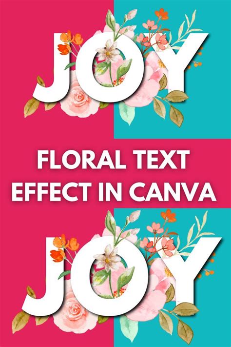 Floral Text Effect In Canva Artofit