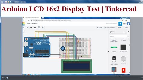 Svskitsprakash Contact 9491535690 7842358459 Arduino Lcd 16x2 Display Test Tinkercad
