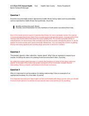 Unit Test Docx Test TST Sexual Health Name Tamera Kimbrough Test Health Clark County