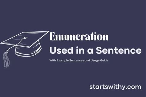 Enumeration In A Sentence Examples 21 Ways To Use Enumeration Enumeration In A Sentence Examples 21 Ways To Use Enumeration