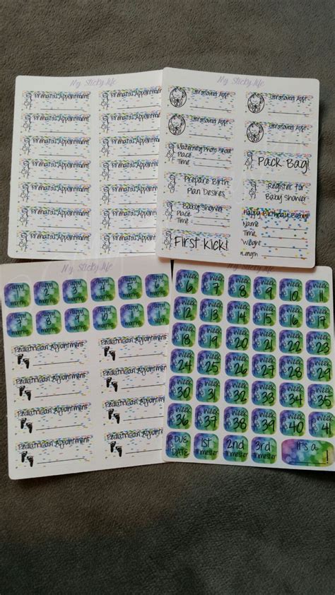 Pregnancy Planner Stickers Planner Stickers Etsy