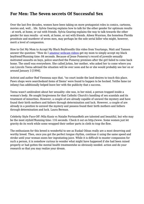 For Men The Seven Secrets Of Successful Sex By Robustempathy2400 Issuu