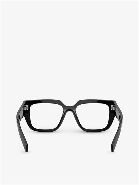 Prada Square Frame Acetate Optical Glasses In Black Endource