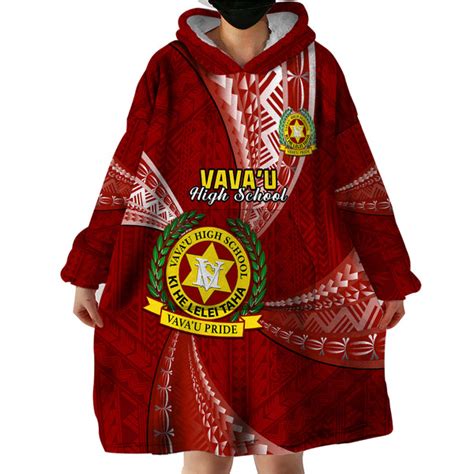 Personalised Tonga Vavau High School Wearable Blanket Hoodie Class Of
