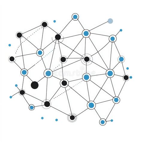 Abstract Network Connection Structure Clipart Stock Illustration