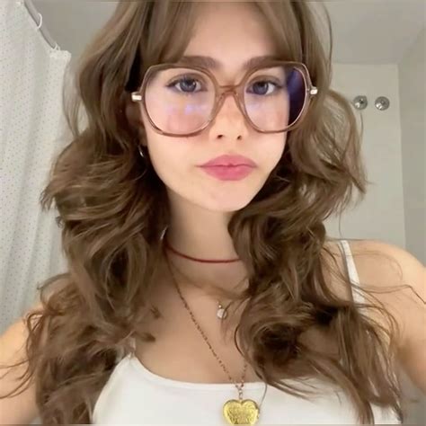 Brunette Glasses Aesthetic