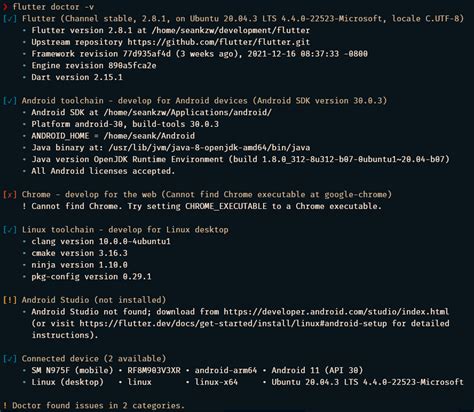 Segment Fault 11 While Running Flutter On Wsl2 · Issue 96184 · Flutterflutter · Github