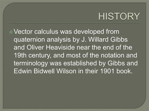 Aapplication Of Vector Calculus 1 Pptx