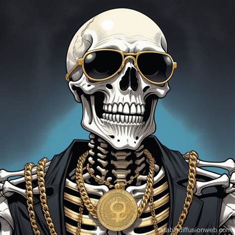 Skeleton Rappers Fisheye Lens Perspective Stable Diffusion Online