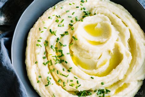 Creamiest Parsnip And Cauliflower Mash With Garlic And Chives Meatified