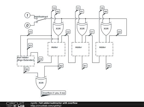 Bit Binary Subtractor Wiring Draw