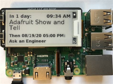 Python Setup Raspberry Pi E Ink Event Calendar Using Python