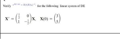verify ea t−th x t x t0 −1 for the following linear