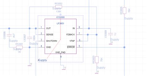 lp2951 unable to obtain fixed 3 3v output voltage power management