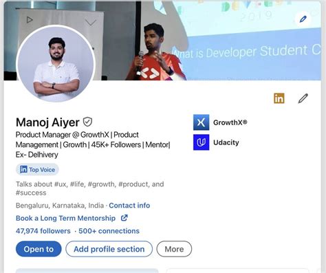 recognized as a top voice 2024 by linkedin manoj aiyer posted on the topic linkedin