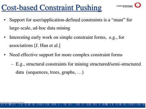 Ppt Constraint Based Model Mining Algorithms And Applications
