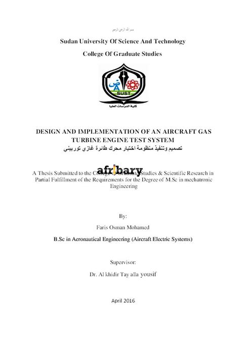 Design And Implementation Of An Aircraft Gas Turbine Engine Test System Afribary