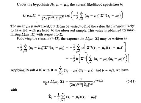 Solved 5 3 Hotellings T2 And Likelihood Ratio Tests We