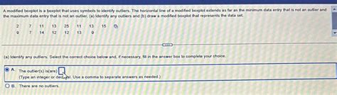 A Modified Boxplot Is A Boxplot That Uses Symbols To Identify Outliers