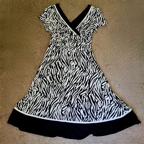 Sandra Darren Dresses Zebra Print Aline Dress Poshmark