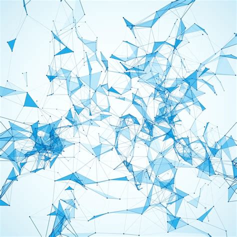 Premium Vector Abstract Background With Dotted Grid And Triangular Cells