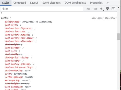 Bug Font Feature Settings Are Overridden On Buttons In Chrome 111 1