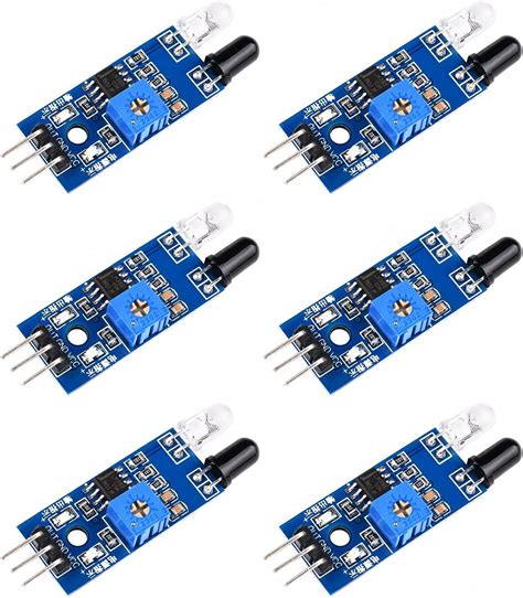 Jzk 6 Pcs Ir Infrared Obstacle Avoidance Sensor Module For Smart Car Robot 2cm~30cm Detecting
