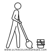 Mop Coloring Page At Getdrawings Free Download
