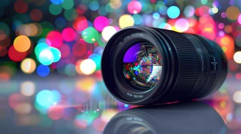 The Camera Lens And Bokeh Premium Ai Generated Image