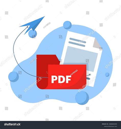 concept sharing sending pdf document file stock vector royalty free