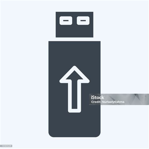 Ikon Flashdisk Cocok Untuk Simbol Komponen Komputer Gaya Mesin Terbang Desain Sederhana Dapat