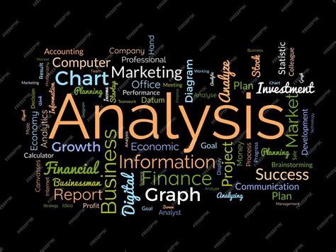 Premium Vector Analysis Word Cloud Template Business Model Concept