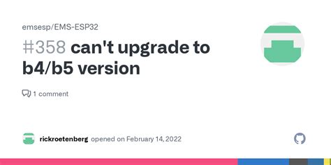 Can T Upgrade To B4 B5 Version Issue 358 Emsesp EMS ESP32 GitHub