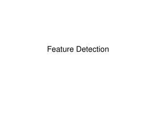 PPT Feature Detection PowerPoint Presentation Free Download ID 329368